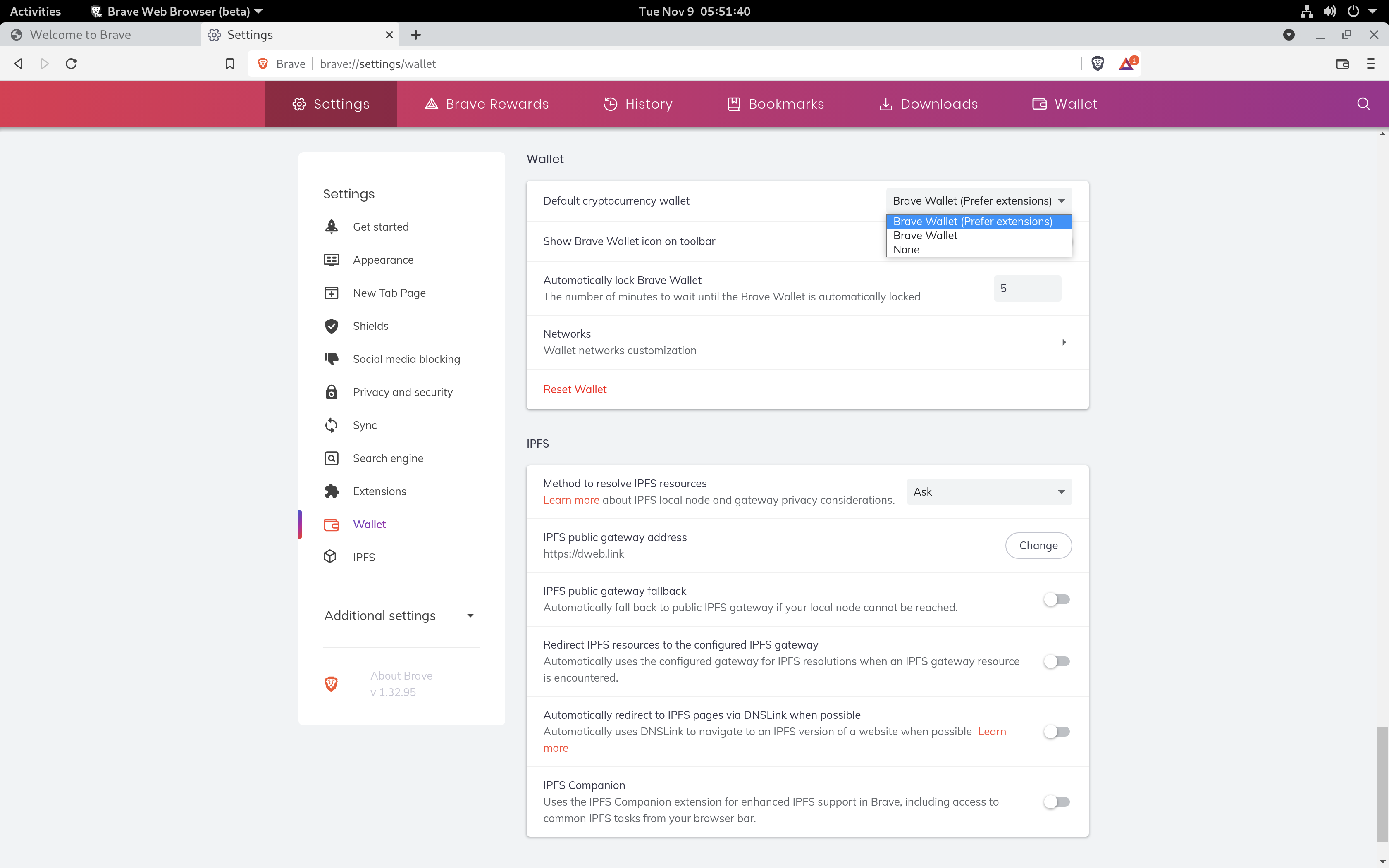 Do not allow Deprecated Crypto Wallet Extensions to be set as default when it has never been ...