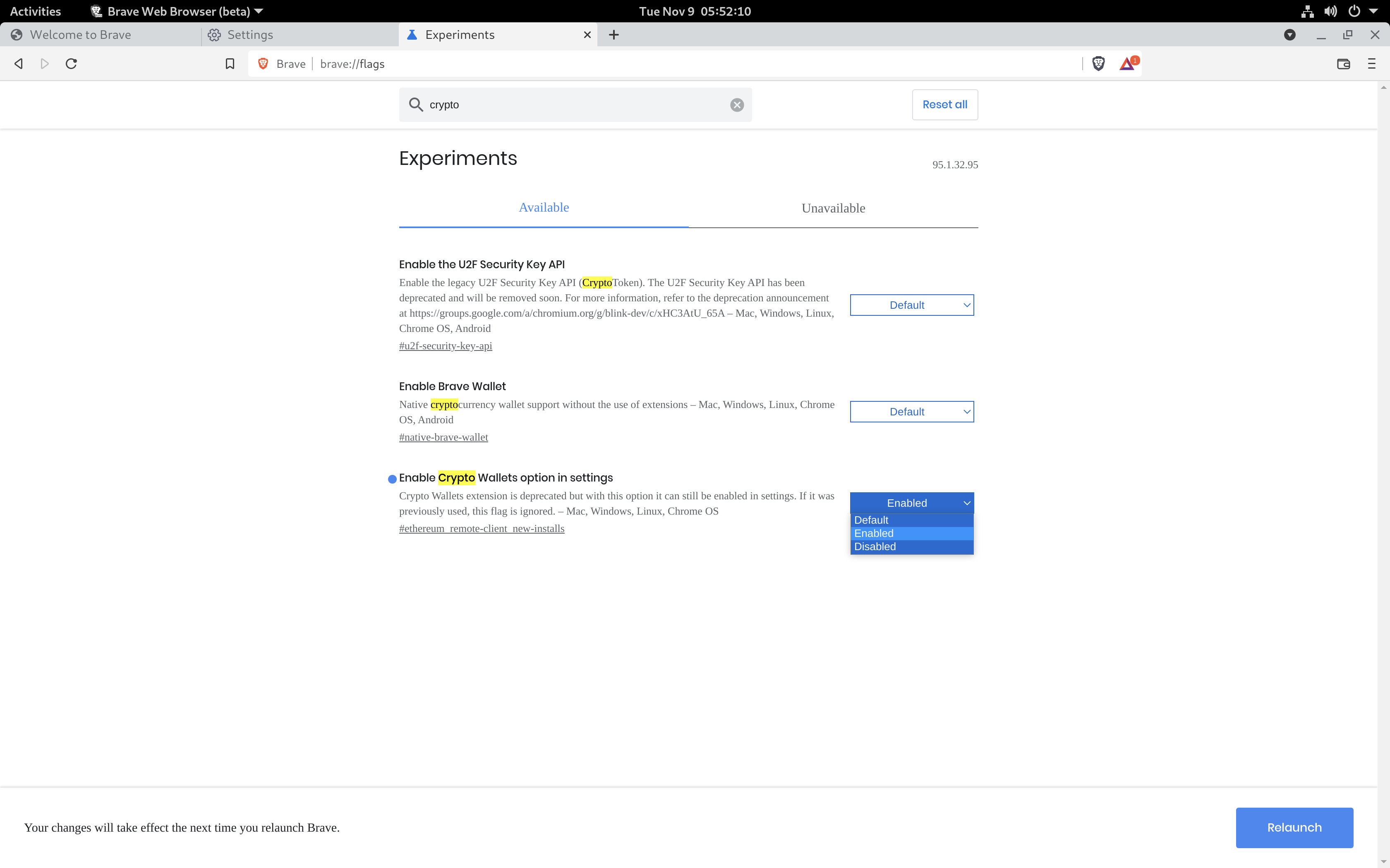 Do not allow Deprecated Crypto Wallet Extensions to be set as default when it has never been ...