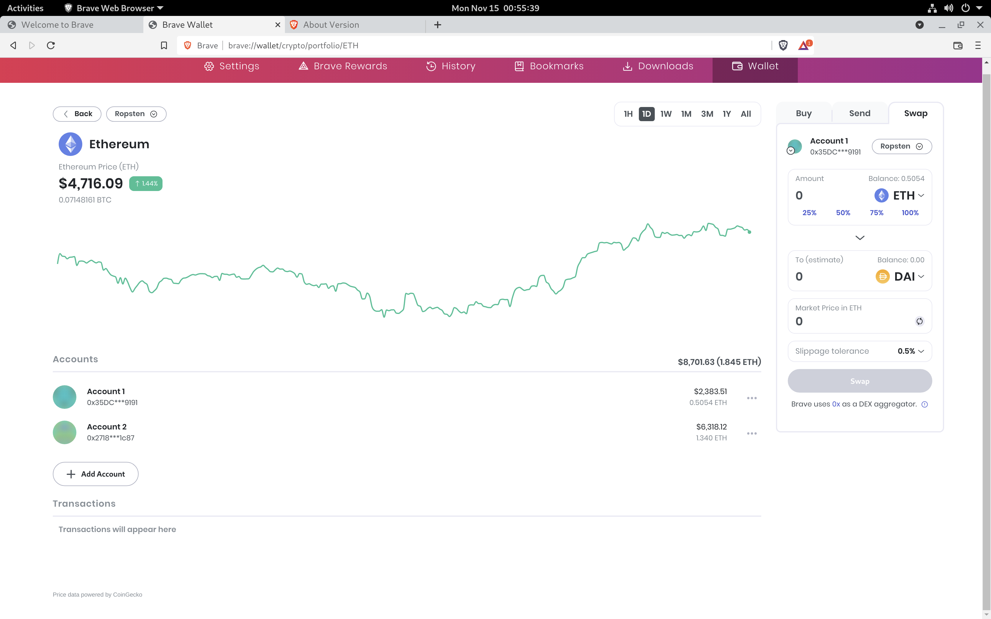 Add Price data powered by CoinGecko · Issue #19432 · brave/brave-browser · GitHub