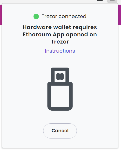 Update connect hardware message for Trezor · Issue #25496 · brave/brave-browser · GitHub