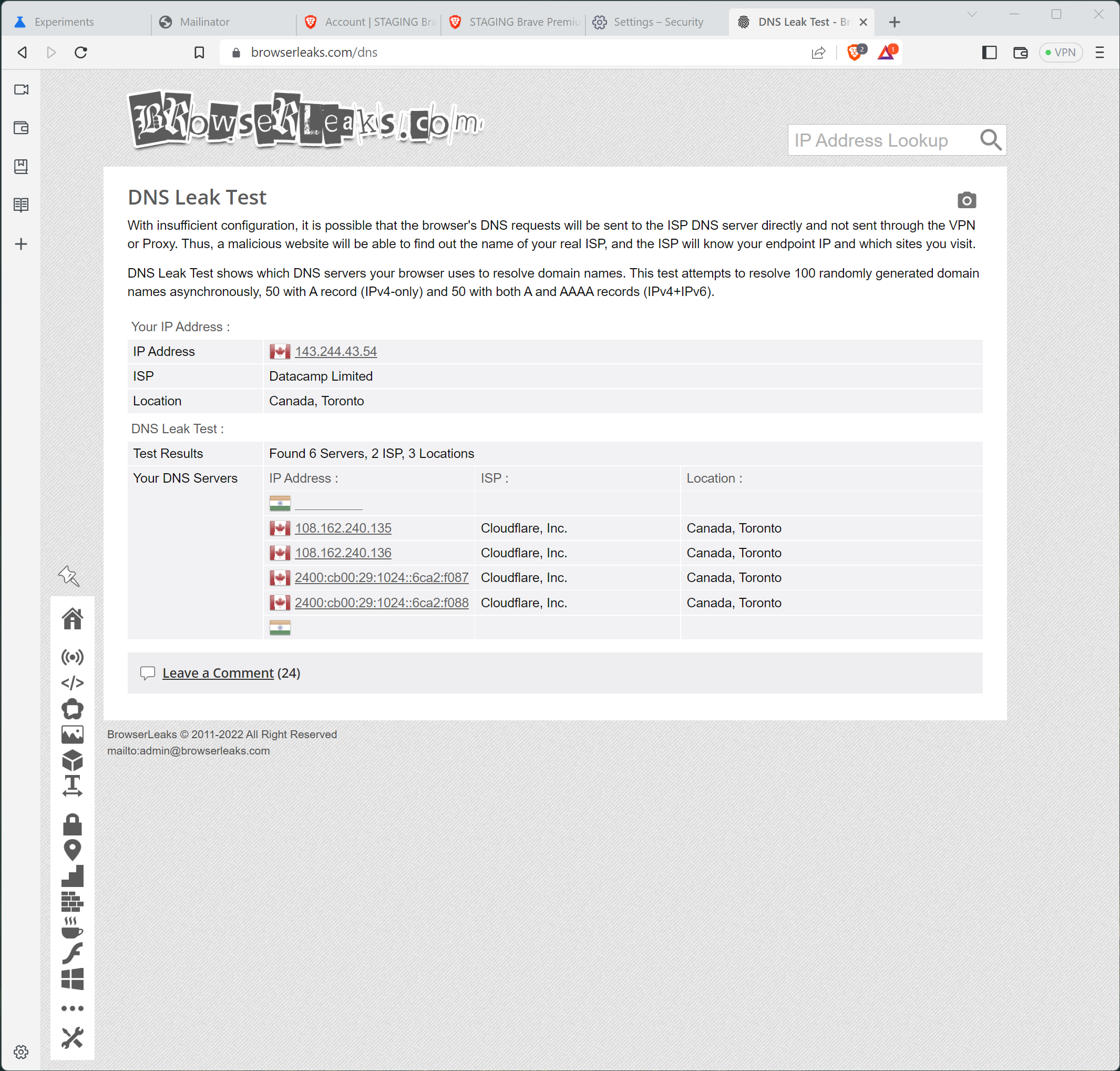 Warn users to enabled Cloudflare DNS to avoid DNS leaks · Issue #25544 ...