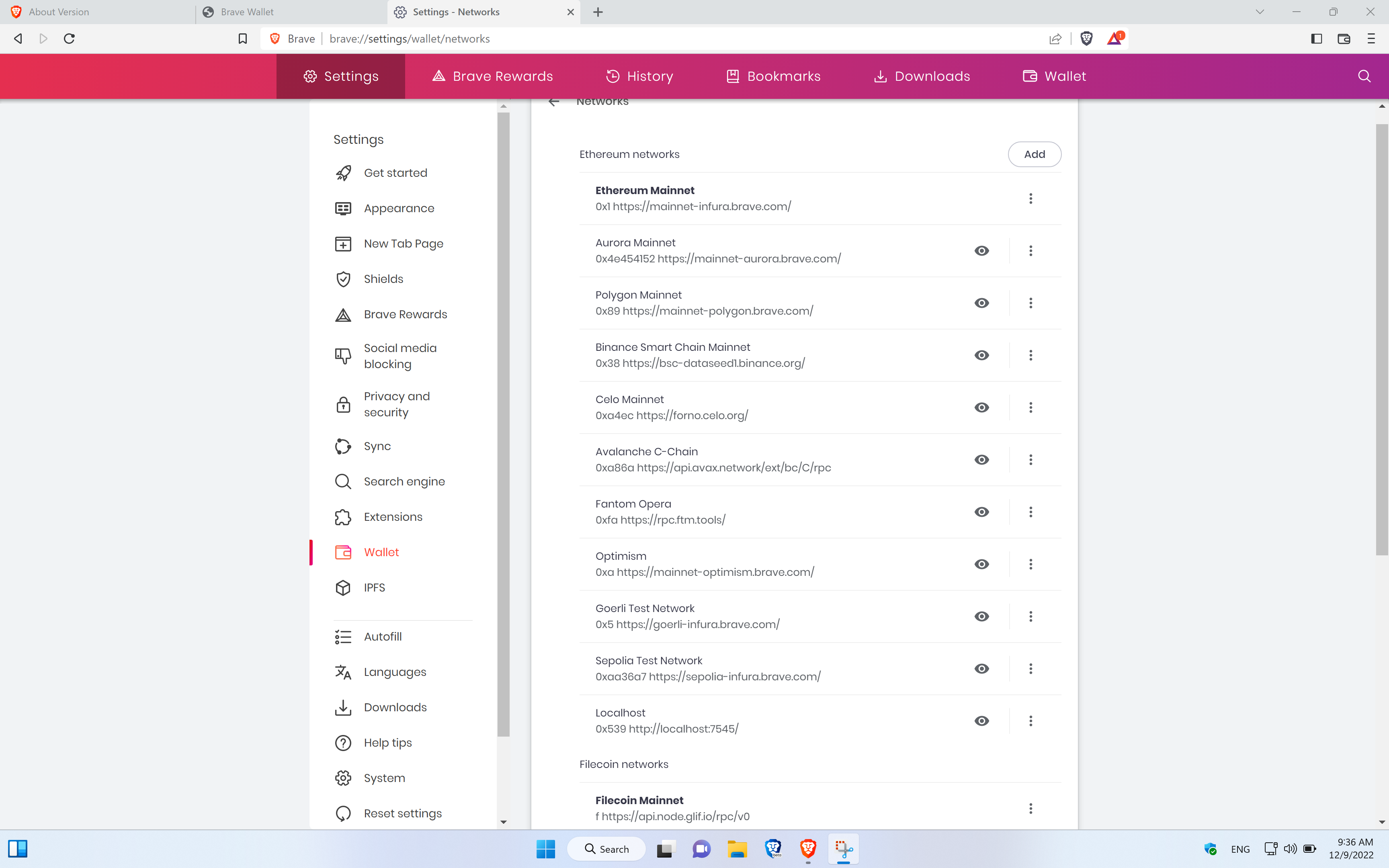 Move Aurora to the top of preloading network list (after mainnet) · Issue #27227 · brave/brave ...