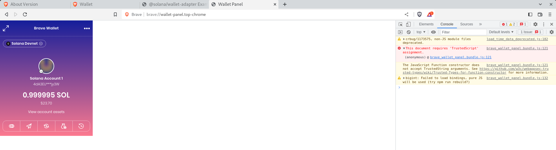 Console errors on `brave://wallet-panel.top-chrome/` · Issue #28365 · brave/brave-browser · GitHub