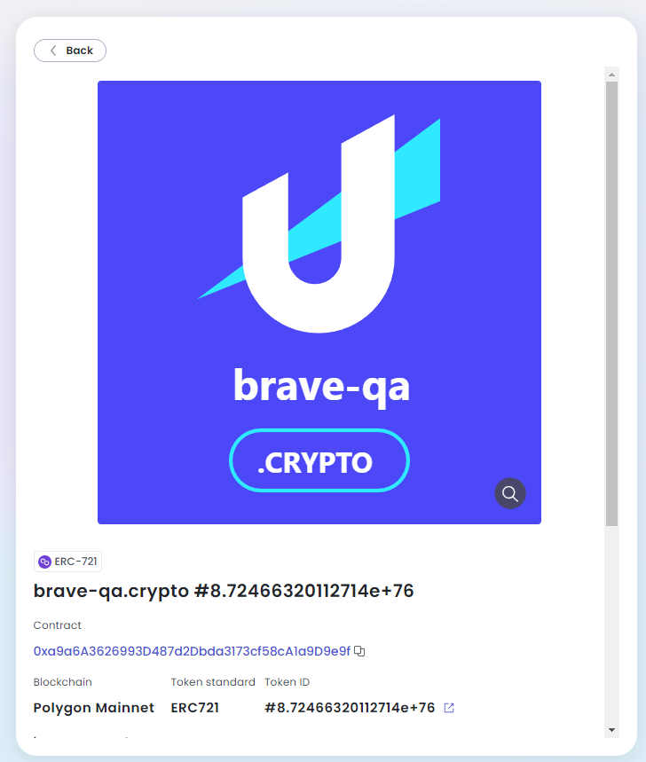 Unstoppable Domain's NFT domain ID shows as exponential value · Issue #30104 · brave/brave ...