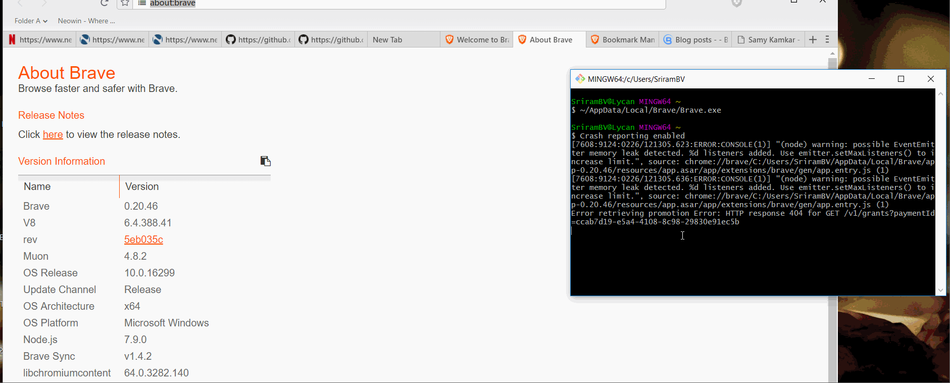 Console error when clearing browser cache · Issue #13308 · brave ...