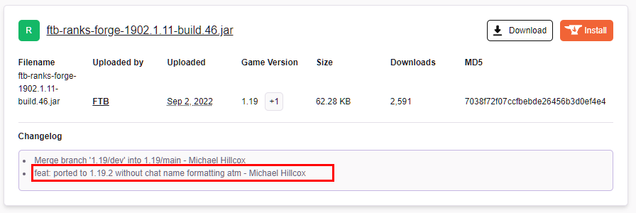 [Bug]: FTB Ranks chat formatting does not work in 1.19.2 and in ATM8 ...