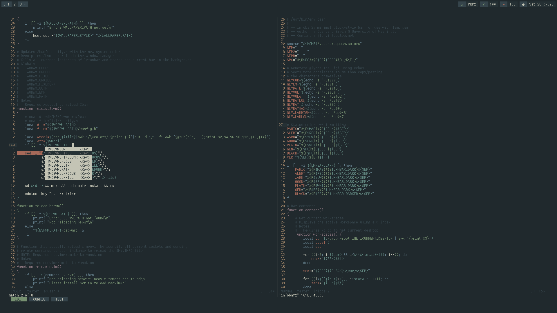 Add support for customizing spaces splitters. · Issue #1673 · zyedidia ...