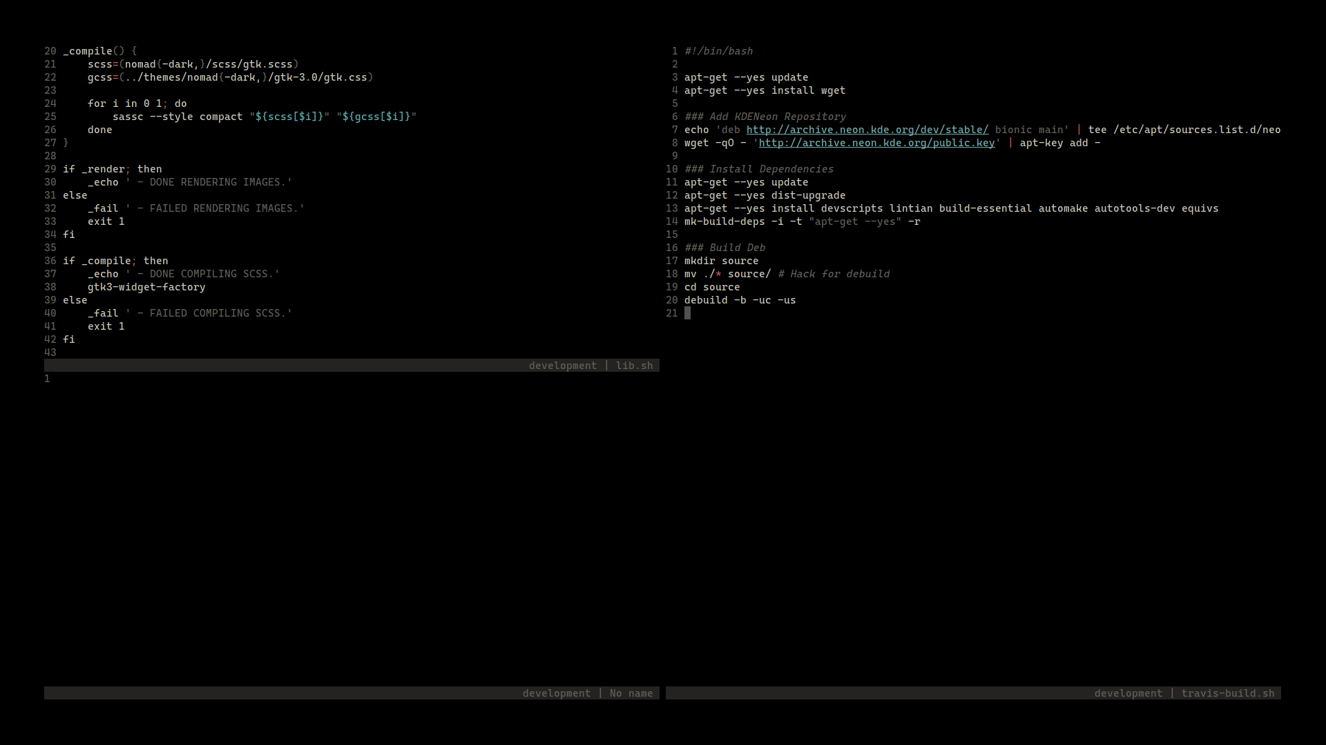 Opening horizontal split erases vertical split line. · Issue #1773 · zyedidia/micro · GitHub