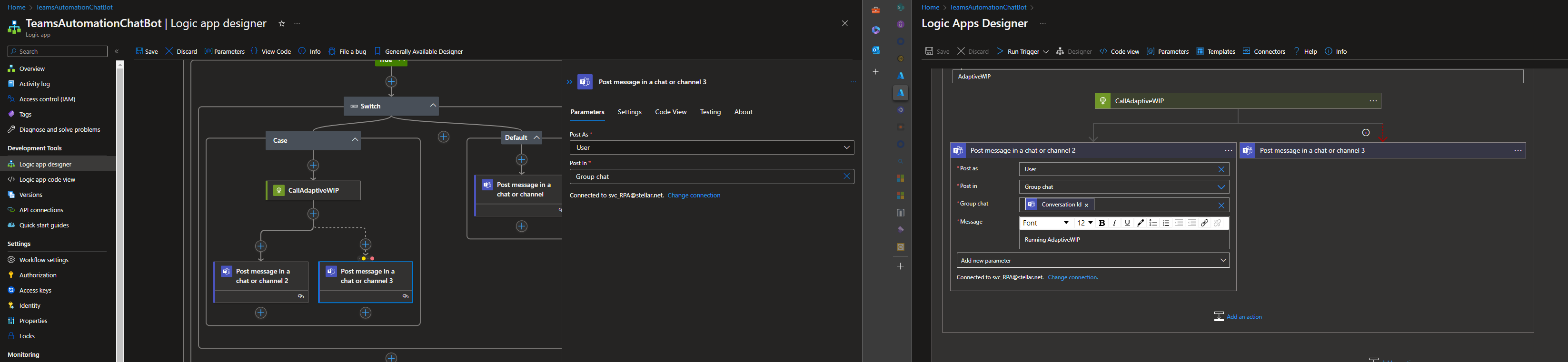 No field for what is supposed to be posted in Teams from the new designer · Issue #2191 · Azure ...