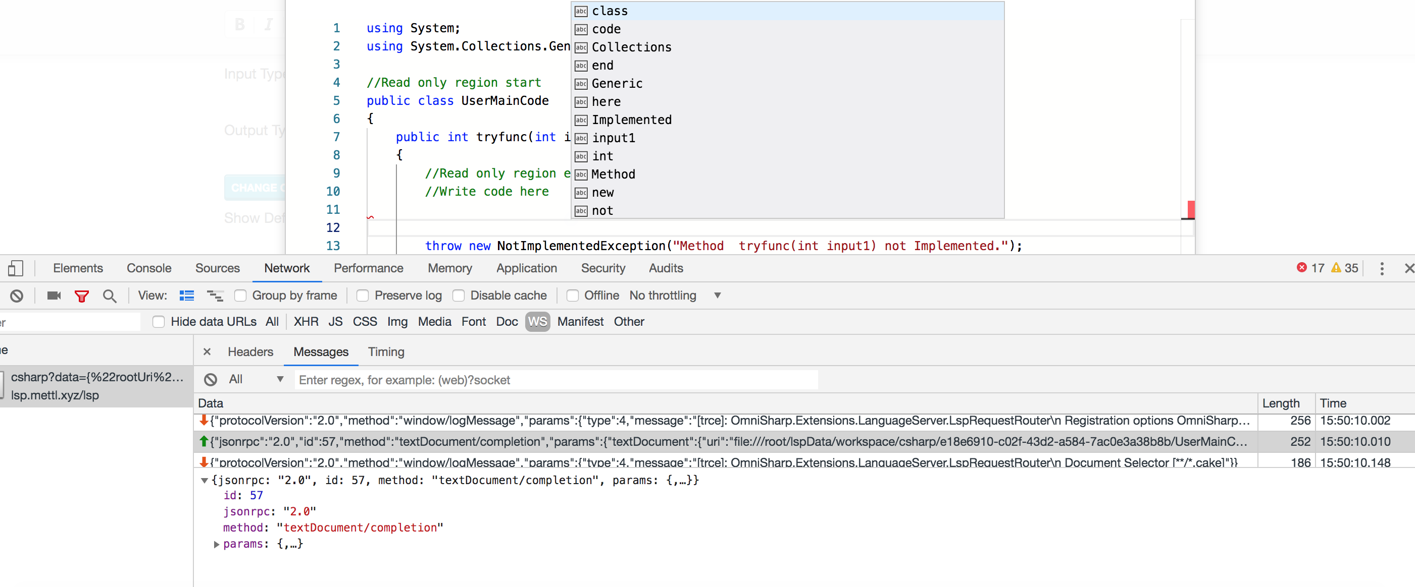 Question: compatibility with OmniSharp C# language server · Issue #40 ...