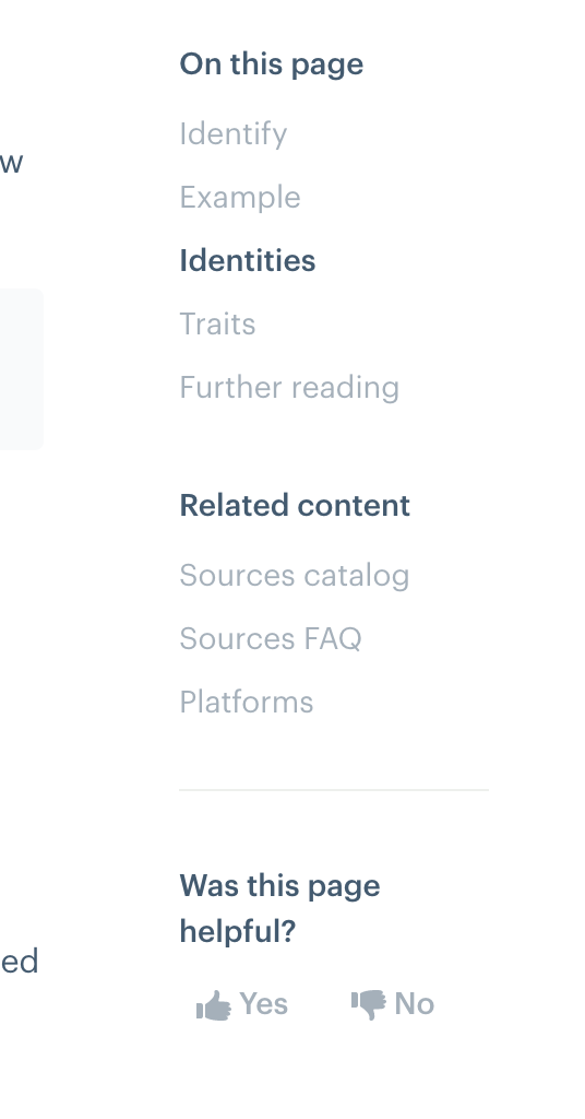 Cosmetic: separate toc and related categories, · Issue #226 · segmentio/segment-docs · GitHub