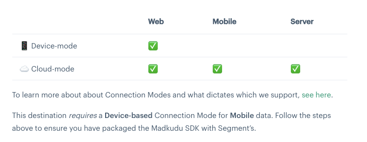 Supported Sources and Connection Modes chart is incorrect · Issue #445 · segmentio/segment-docs ...