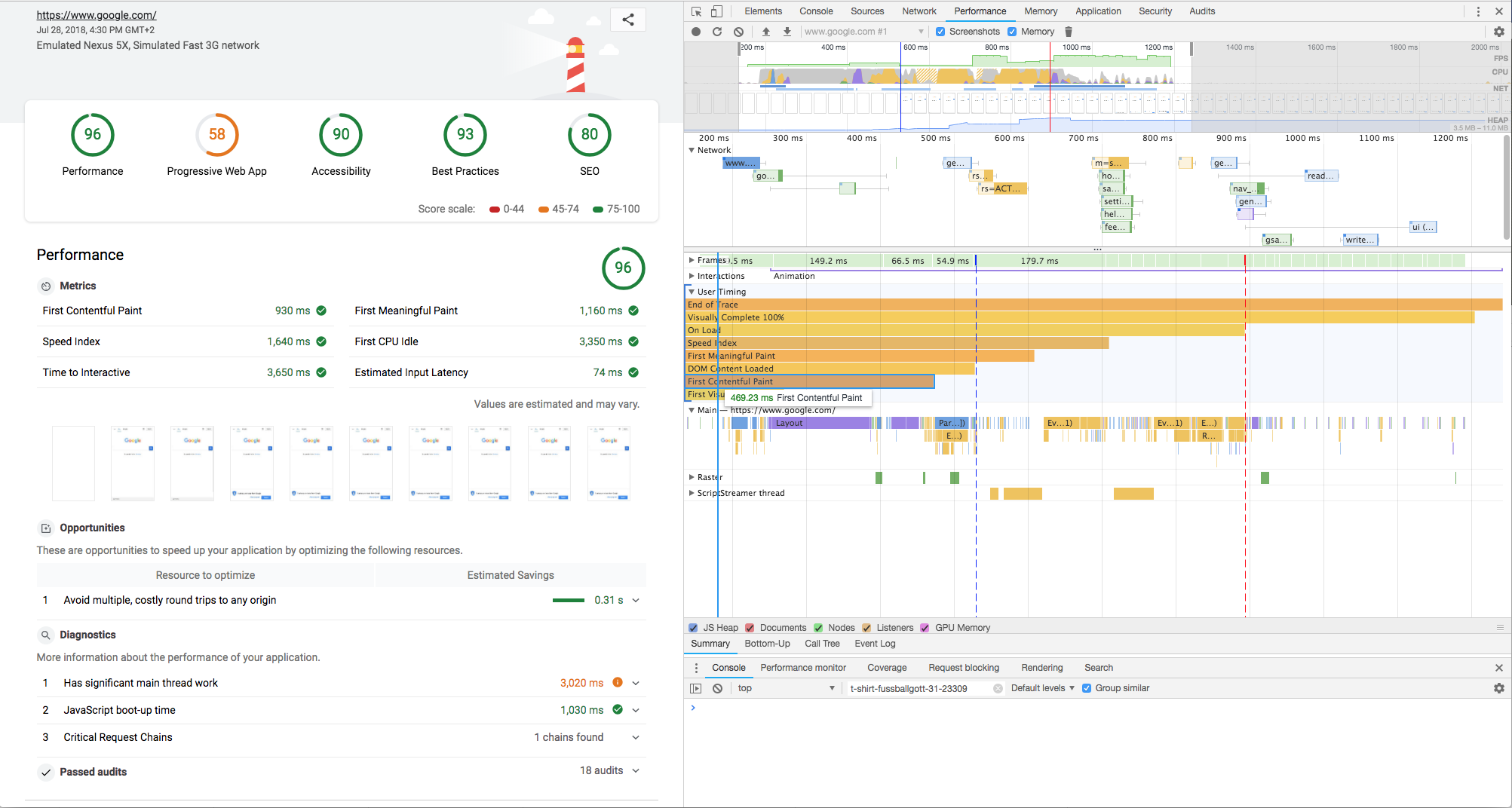 Lighthouse 3.0.3 Metrics vs. Trace Metrics (FCP, FMP etc) · Issue #5751 ...