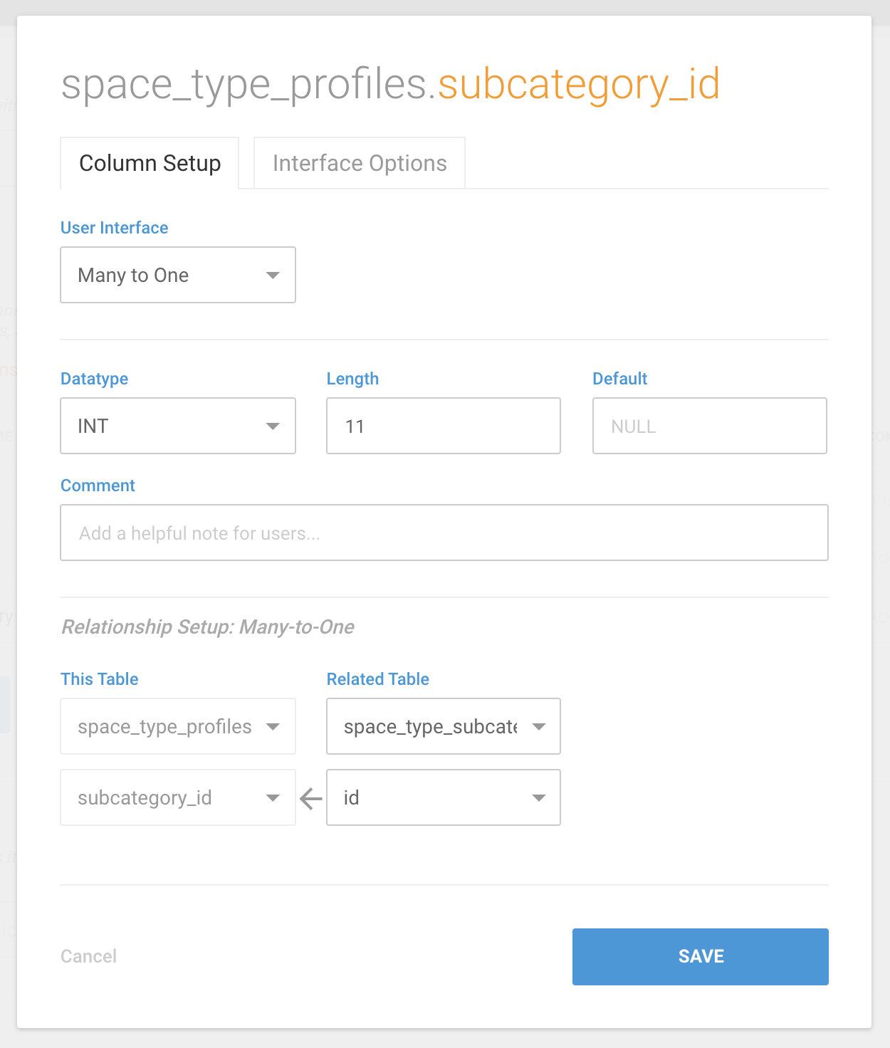 When selecting an item for M2M type that has reference to another table, I would expect to see ...