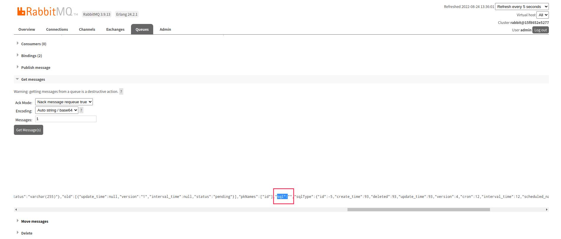 canal推送到rabbitmq,在rabbitmq中收到的sql字段为"" · Issue #4367 · alibaba/canal · GitHub