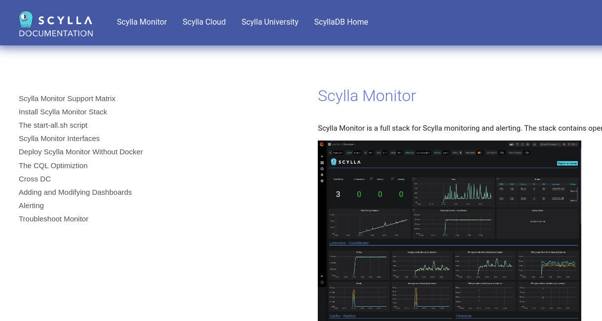 Local doc tree is different that original docs · Issue #1000 · scylladb/scylla-monitoring · GitHub