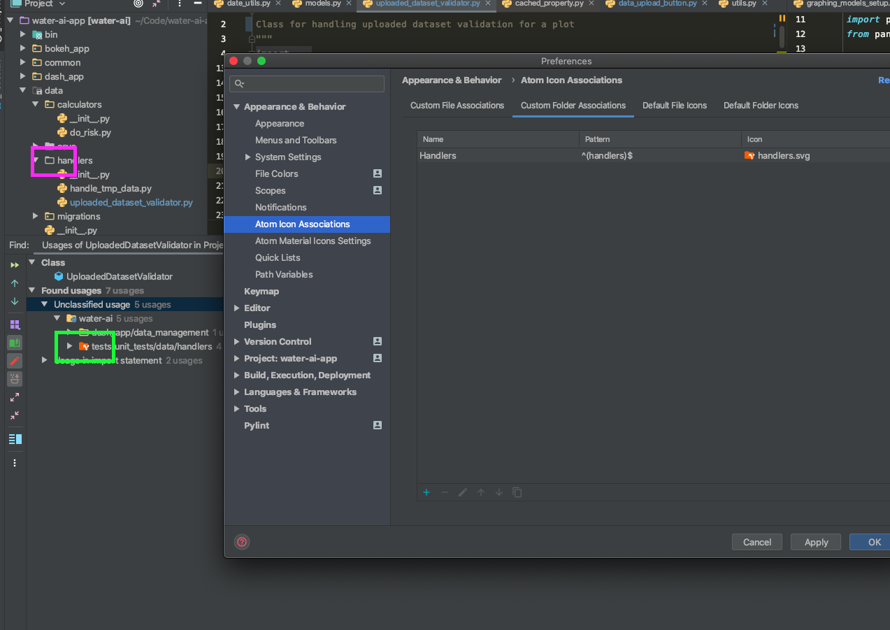Custom Folder Association only Partially reflect in Project File tree ...