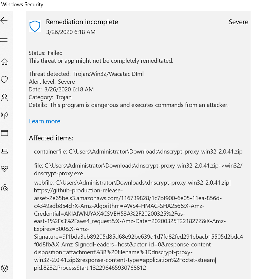 find a Trojan,download problem · Issue #1252 · DNSCrypt/dnscrypt-proxy · GitHub