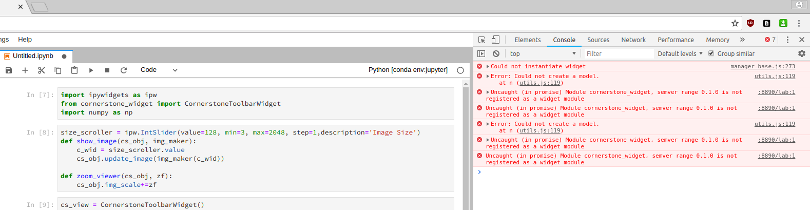 Does not show up in jupyterlab · Issue #10 · chestrays/cornerstone_widget · GitHub