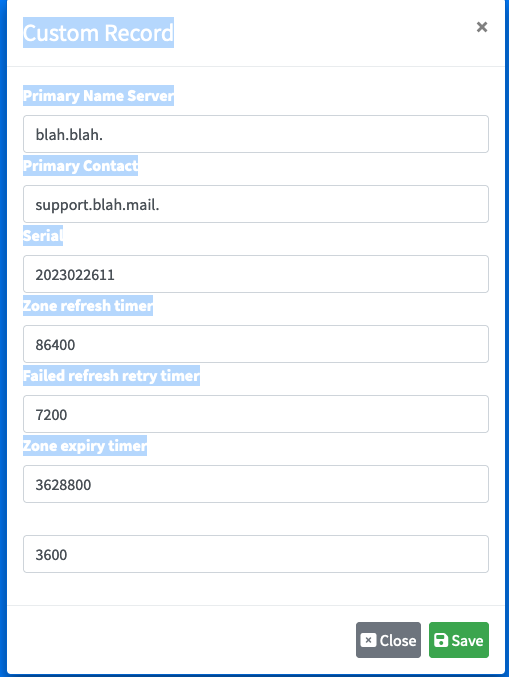 Text in SOA editor is white against white background · Issue #1407 · PowerDNS-Admin/PowerDNS ...