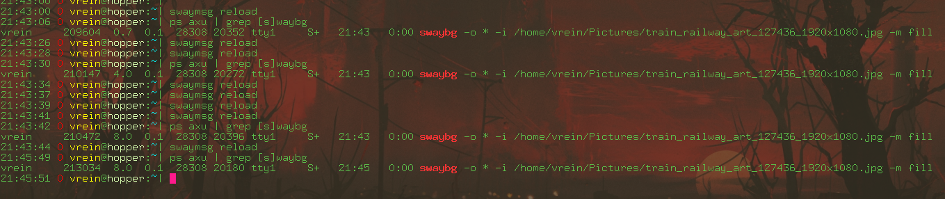 sway (swaybar?) clones additional i3status on reload · Issue #4970 · swaywm/sway · GitHub