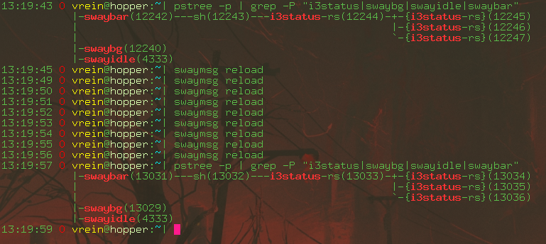 sway (swaybar?) clones additional i3status on reload · Issue #4970 · swaywm/sway · GitHub