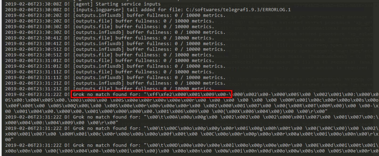 Cant parsing error log of SQL Server via inputs.logparser.grok · Issue ...