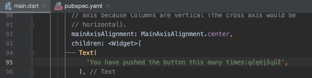 Symbols ąčęėįšųūž Displayed As Question Marks In A New Flutter Project · Issue 51741