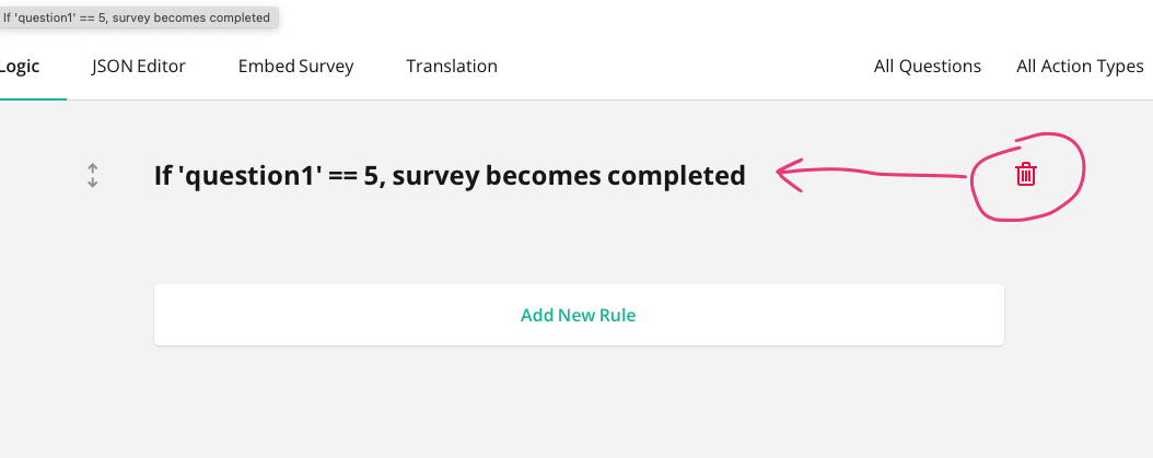 Logic Tab Delete Button Must Be Near The Title · Issue 3945 · Surveyjssurvey Creator · Github 8911