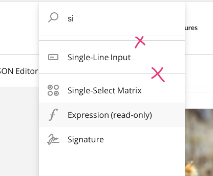 Hide all separators during the searching. · Issue #6413 · surveyjs/survey-library · GitHub