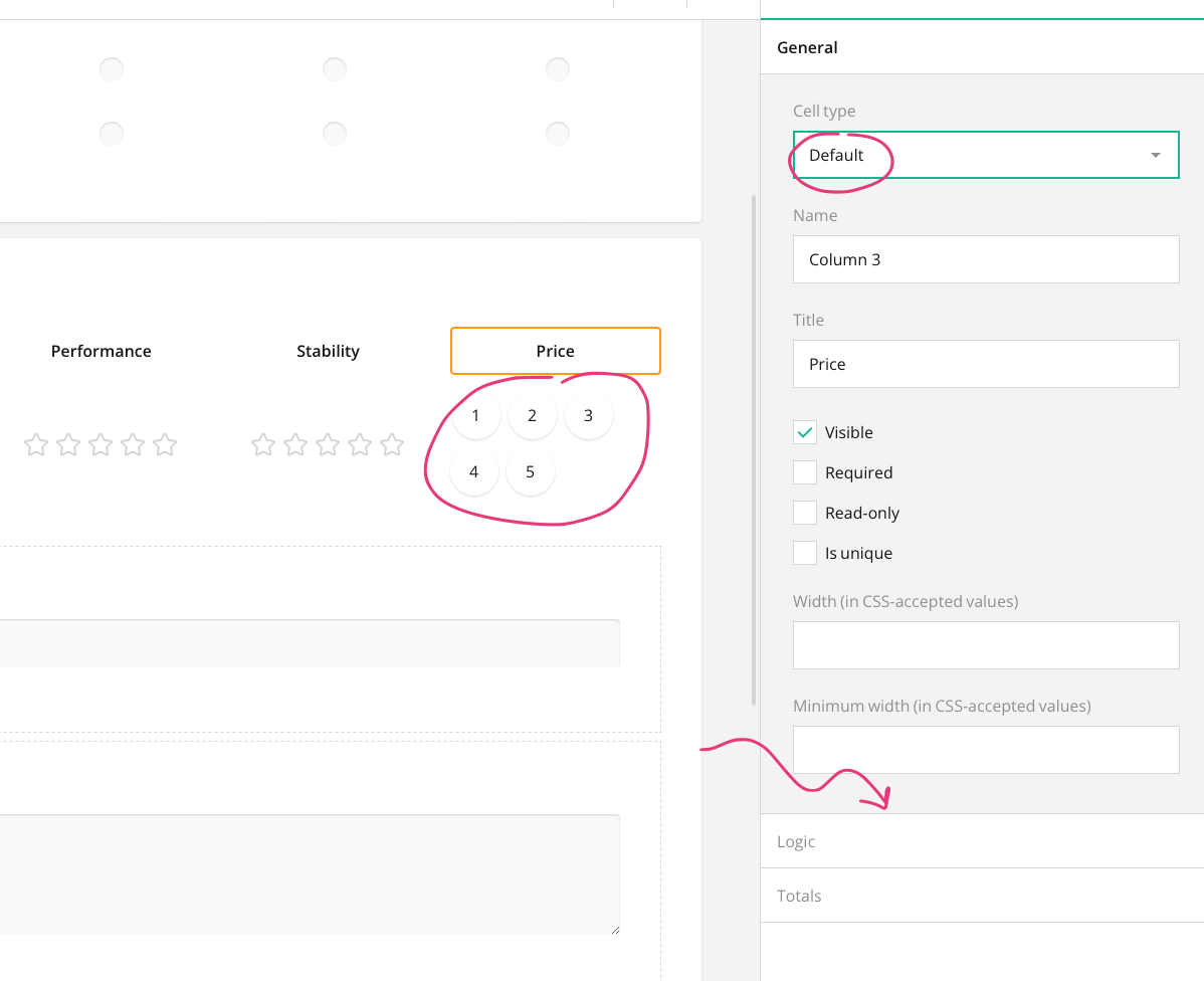 Rating values for matrix · Issue #4583 · surveyjs/survey-creator · GitHub