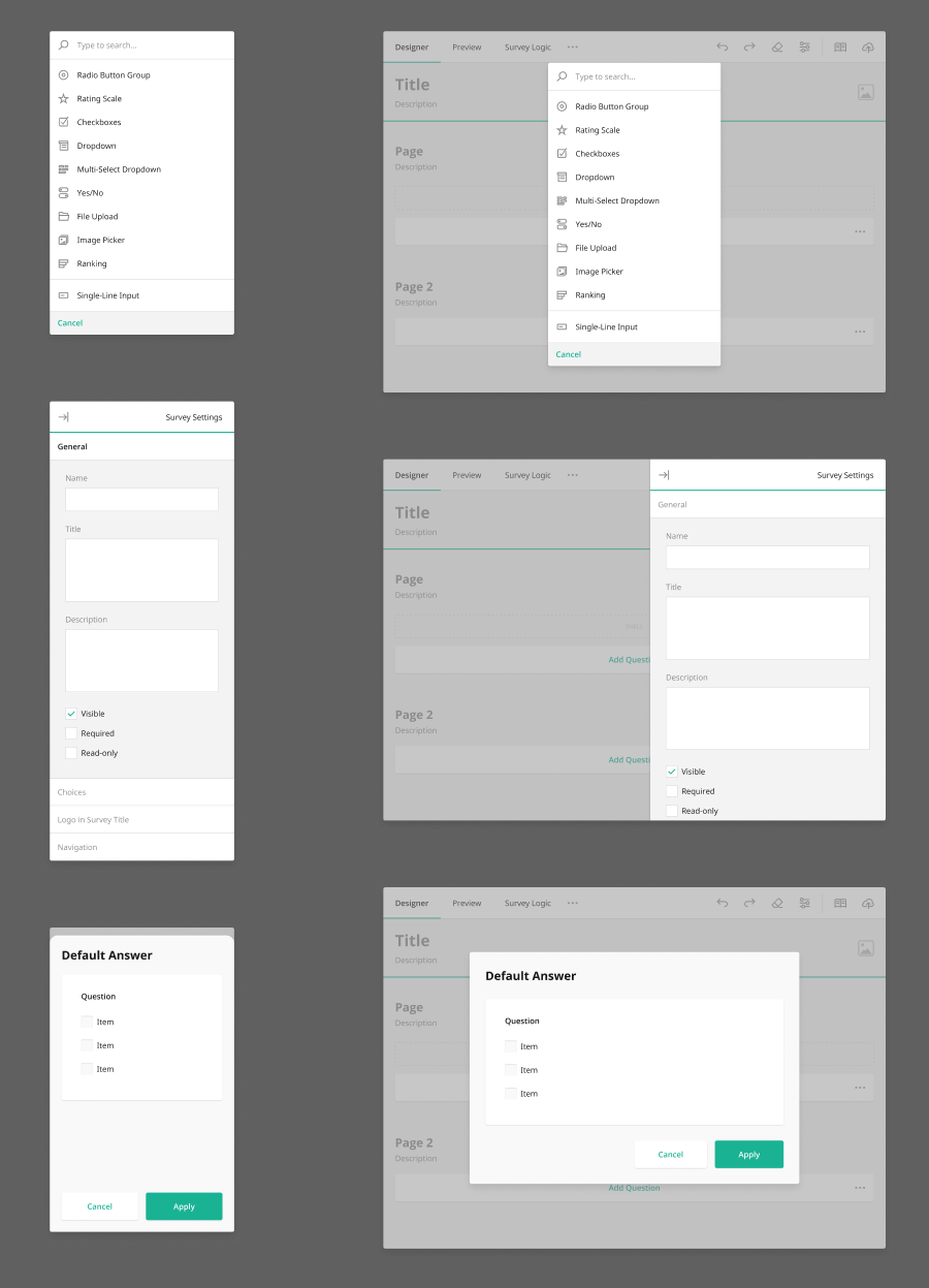Popups On The Mobile · Issue 4645 · Surveyjs Survey Creator · Github