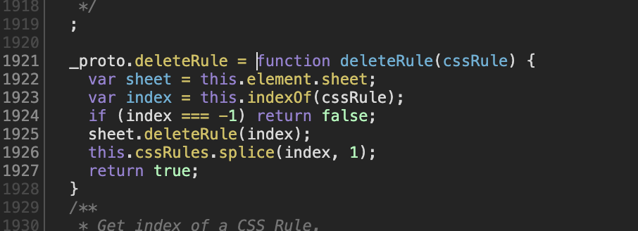deleteRule causes lag when deleting many nodes · Issue #1405 · cssinjs/jss · GitHub