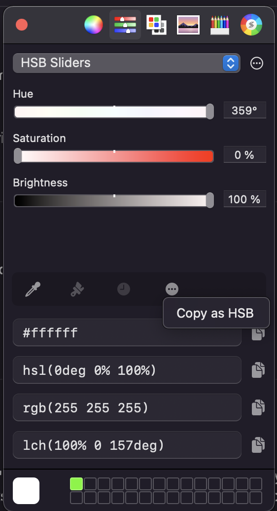 HSB/HSV color model support · Issue #18 · sindresorhus/System-Color ...