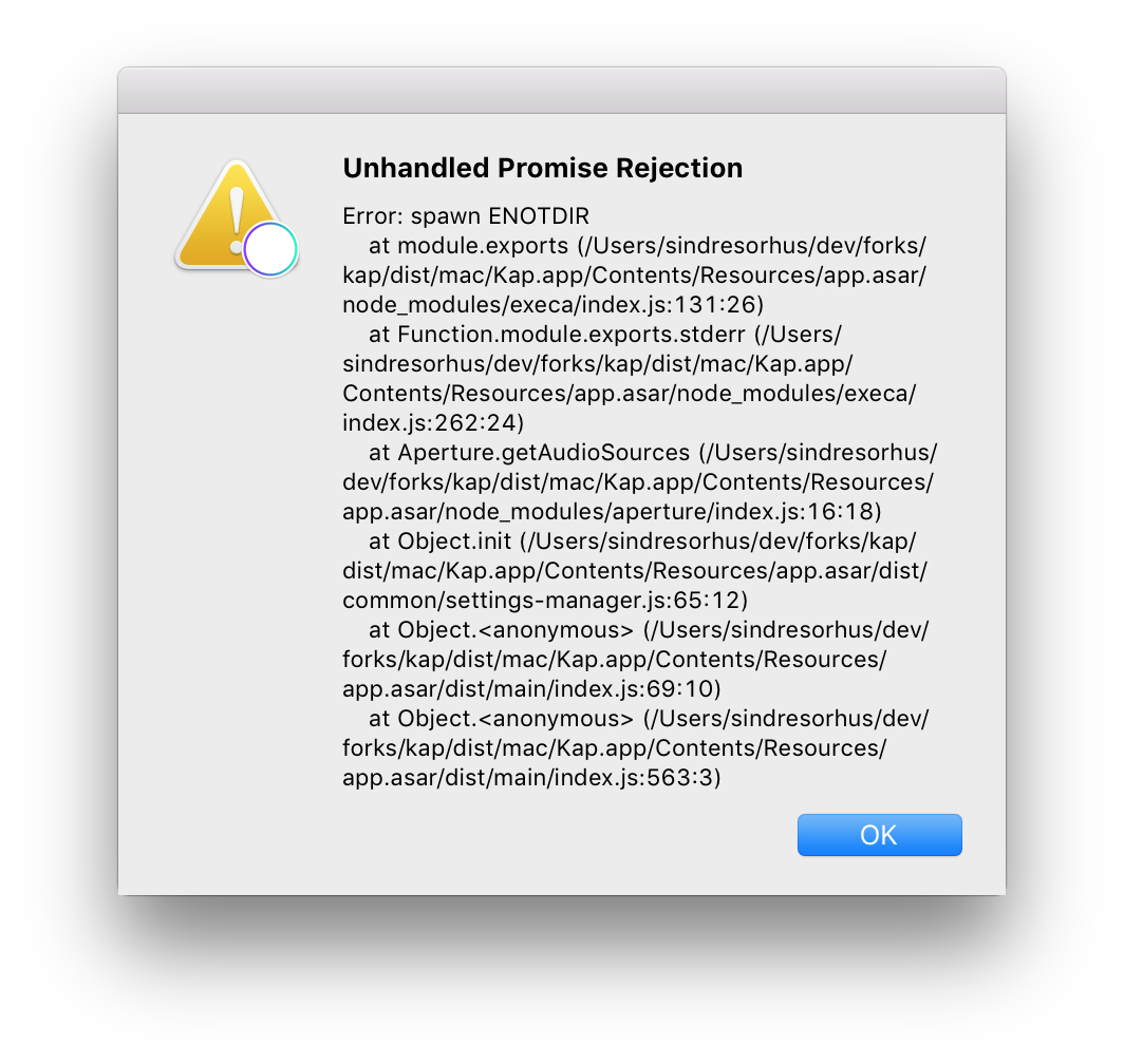 Enable ASAR when building · Issue #103 · wulkano/Kap · GitHub