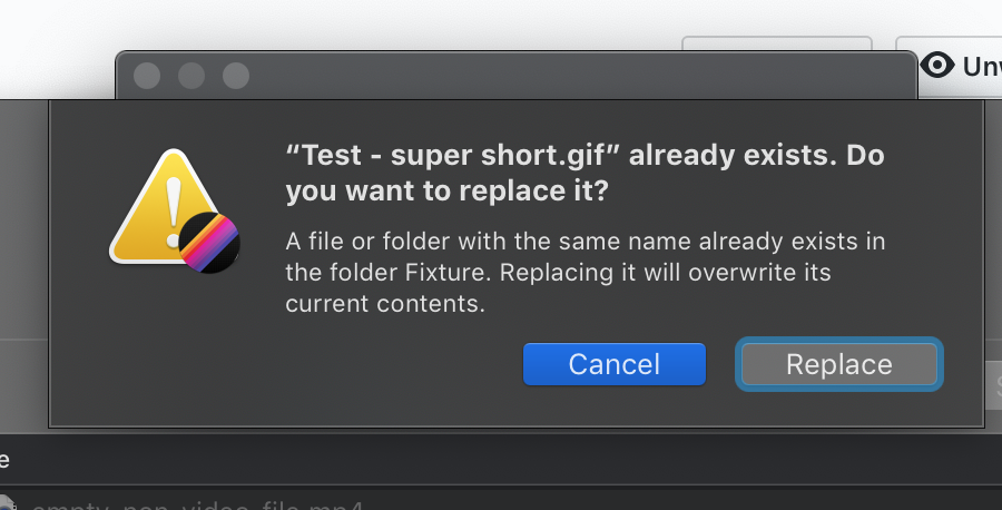 Show an alert when given filename already exists · Issue #91 · sindresorhus/Gifski · GitHub