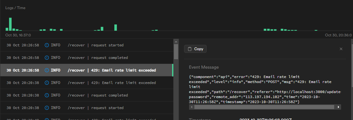 Rate limit with custom SMTP · Issue #18589 · supabase/supabase · GitHub