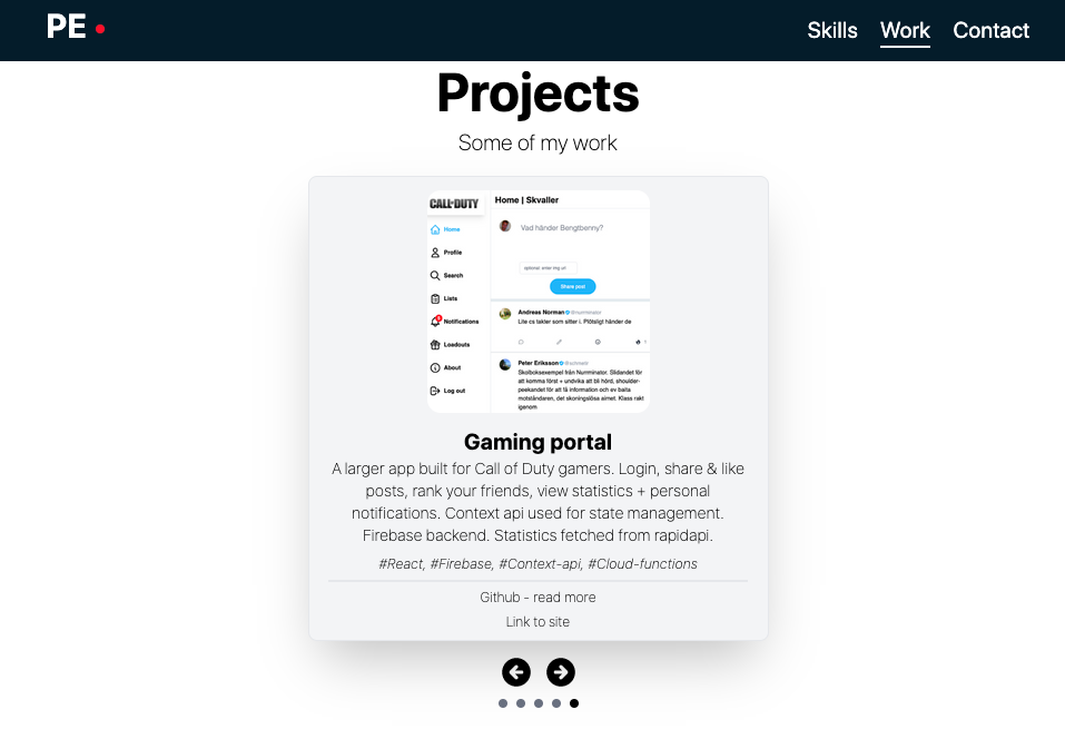 GitHub - PeterEriksson/portfolio-build-1: resume/portfolio project. Built in React with Tailwind ...