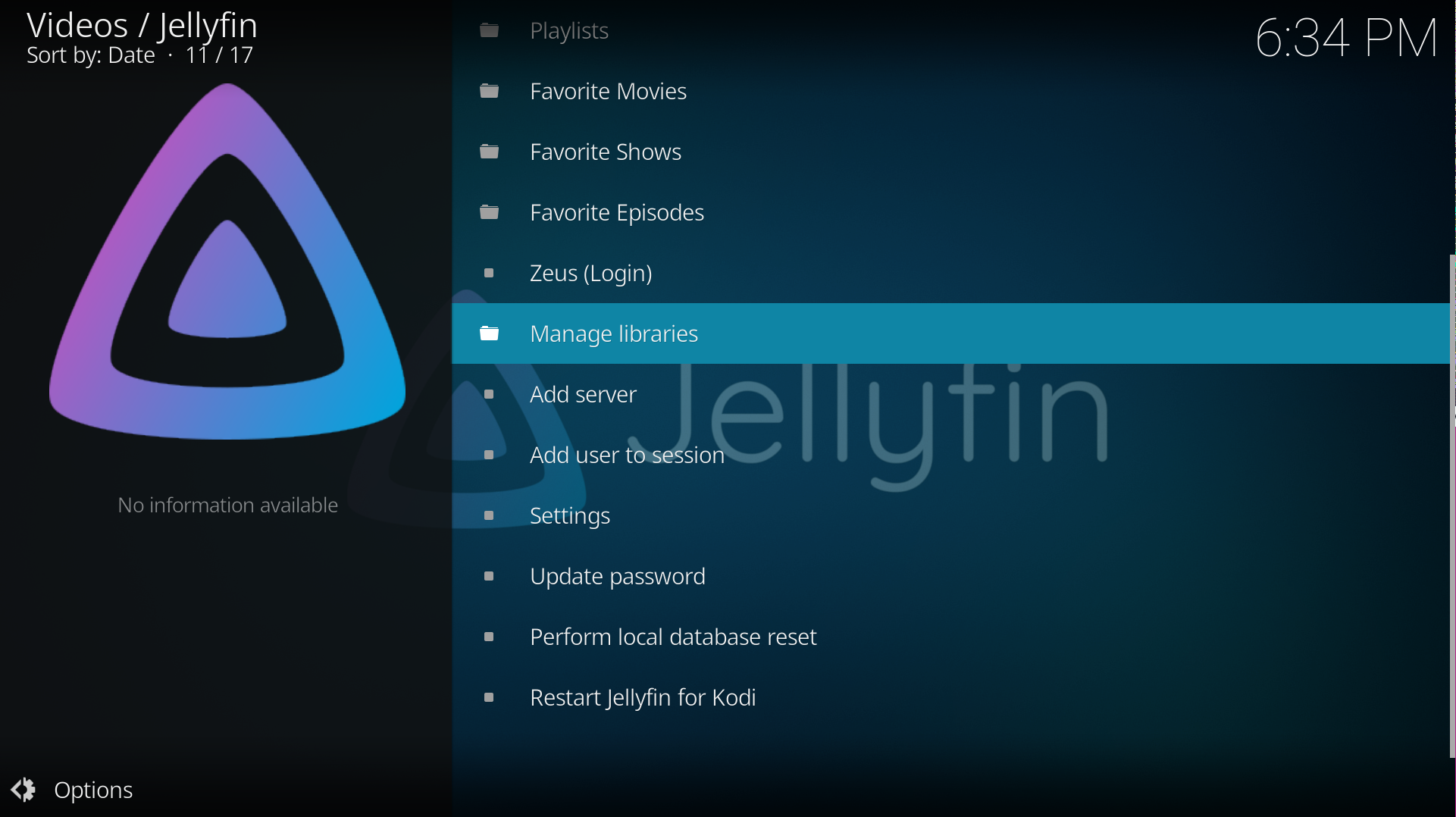 Missing manage libraries option on builds older that 0.7.4 · Issue #613 · jellyfin/jellyfin-kodi ...