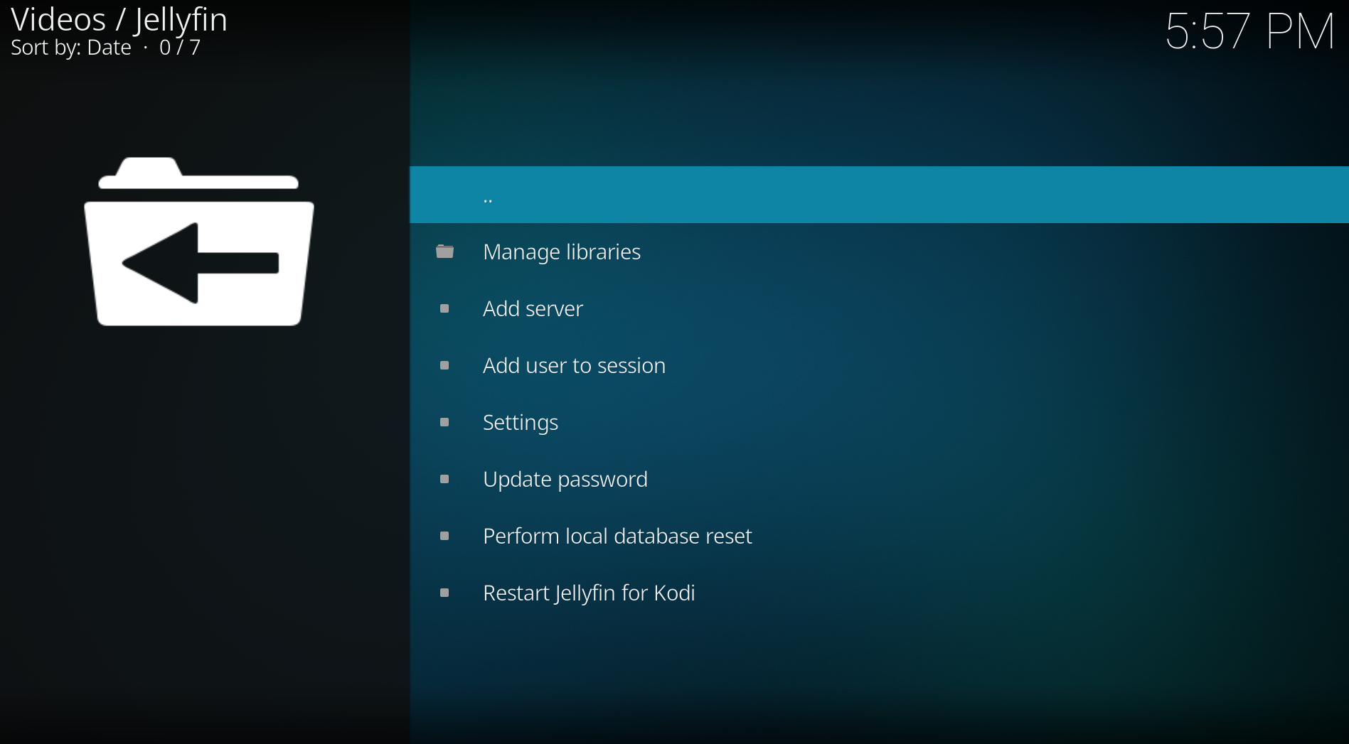 Missing manage libraries option on builds older that 0.7.4 · Issue #613 · jellyfin/jellyfin-kodi ...