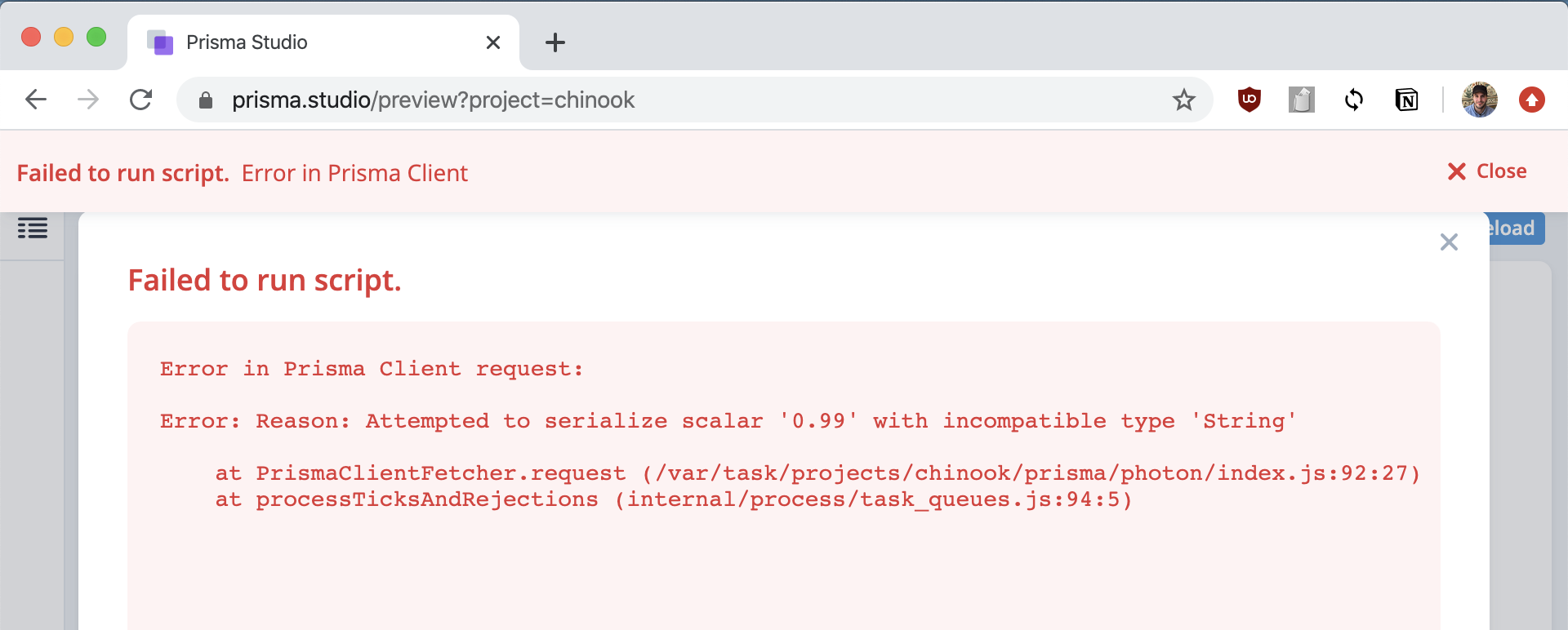 Chinook doesn't load · Issue #363 · prisma/studio · GitHub