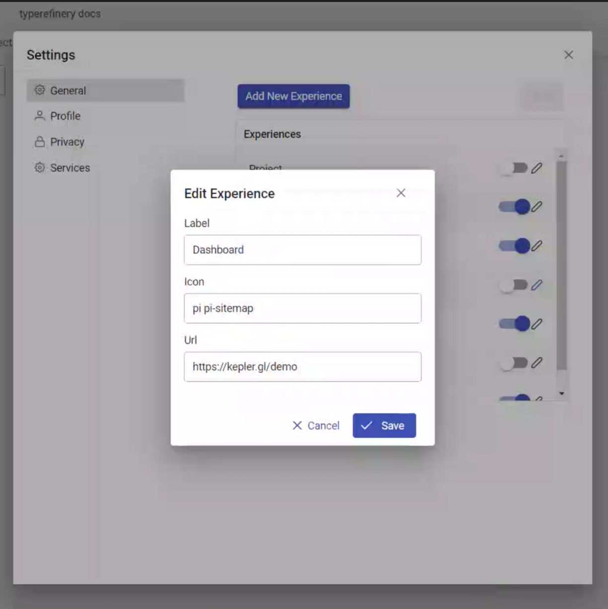 Create a link between experience and service. · Issue #466 · typerefinery-ai/typerefinery · GitHub