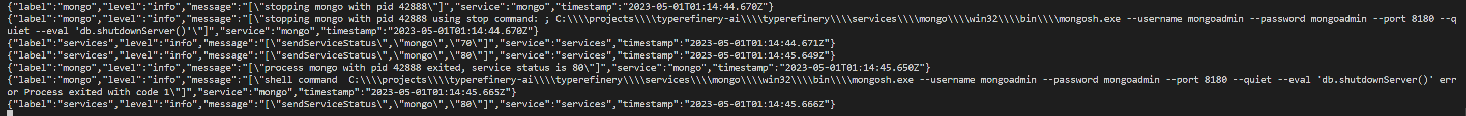 Mongo Service not getting stop · Issue #475 · typerefinery-ai/typerefinery · GitHub