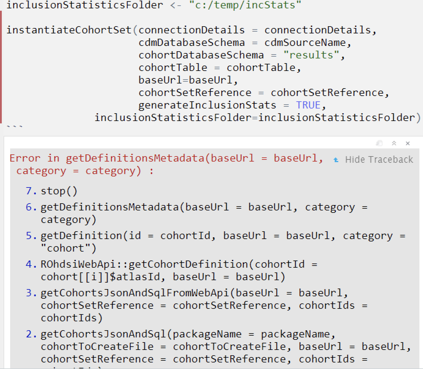 Error in CohortDiagnostics - Developers - OHDSI Forums