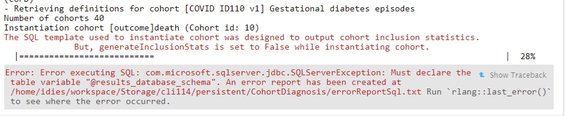 Creating cohorts from WebApi version 2.8.1 Fails with sql Error · Issue #387 · OHDSI ...
