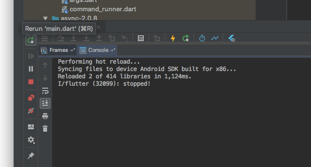 Hot restart and "rerun main" buttons have same icon – makes things confusing. · Issue #2662 ...
