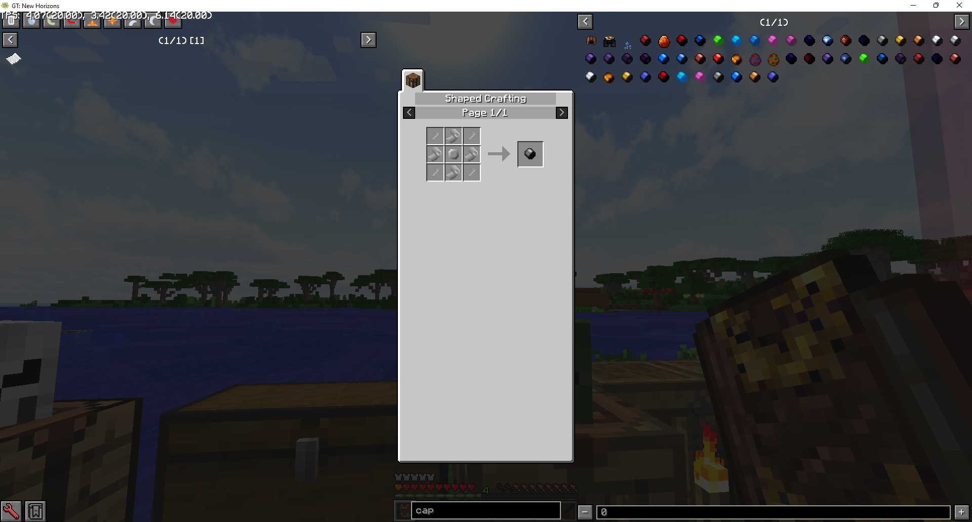 Crafting Iron Caps for ThaumCraft shows false recipie in Thaumonomicon ...