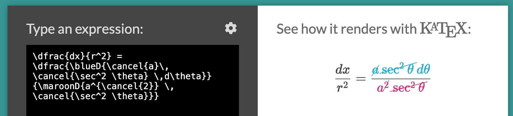 \cancel argument is blank · KaTeX KaTeX · Discussion #2512 · GitHub