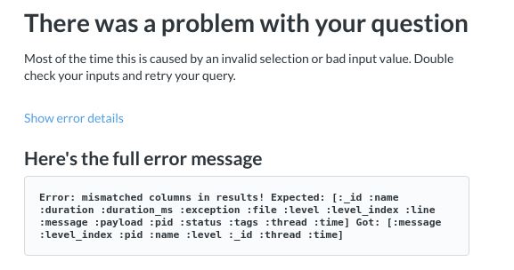 Mismatched Columns In Results In Mongodb · Issue 8894 · Metabasemetabase · Github