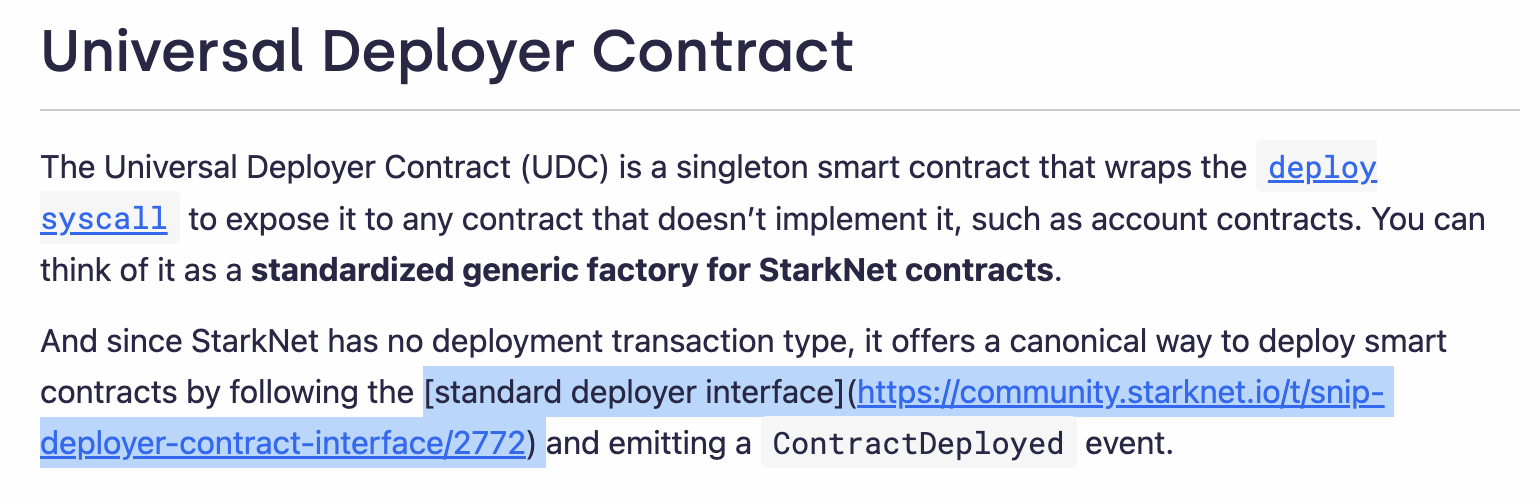Wrong Link Markup In Udc Docs · Issue 540 · Openzeppelin Cairo Contracts · Github